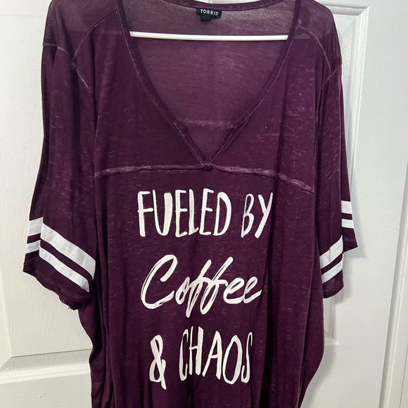 torrid | Tops | Torrid Brand Fueled By Coffee And Choas Size 5 | Poshmark